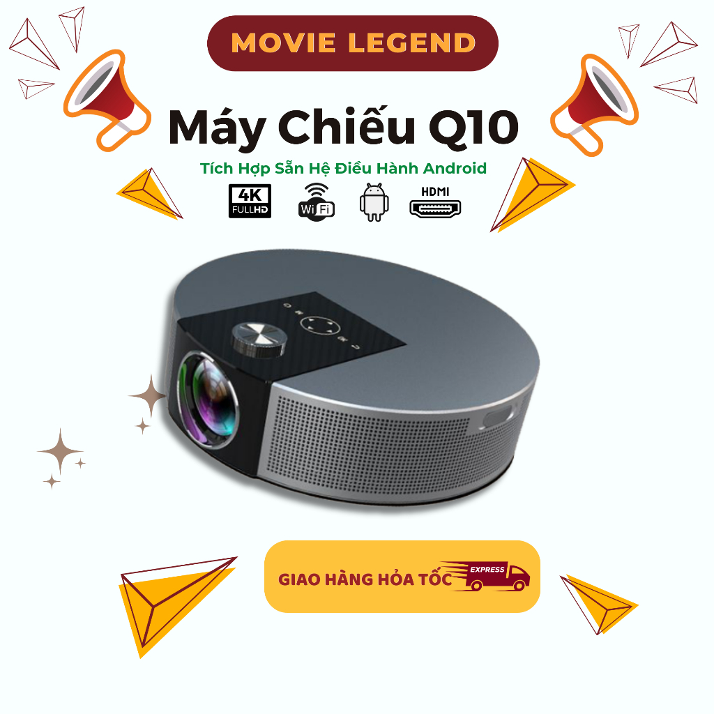 Máy Chiếu Movie Legend - Q10 Mini Full HD - Hỗ Trợ 4K | Shopee Việt Nam