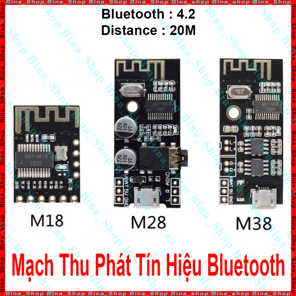 Mạch thu phát Tín hiệu Bluetooh 4.2 MH-M18, MH-M28, MH-M38, DIY loa bluetooth | Shopee Việt Nam