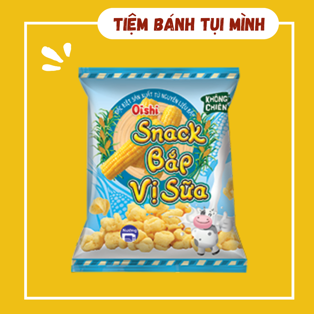 Bánh Snack (Bim bim) Bắp vị sữa Oishi 32g, đồ ăn vặt | Shopee Việt Nam