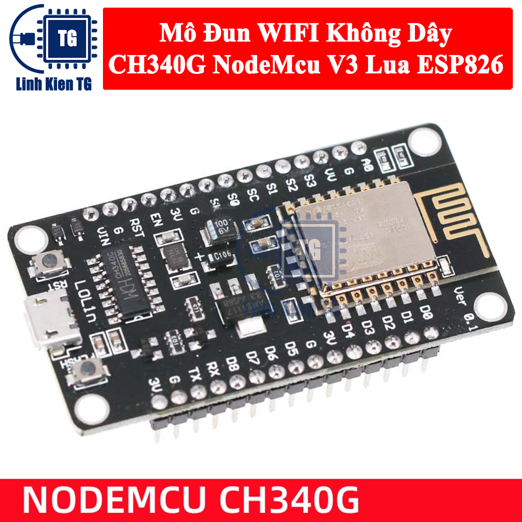 Mô Đun WIFI Không Dây CH340G NodeMcu V3 Lua ESP8266 ESP-12E | Shopee Việt Nam