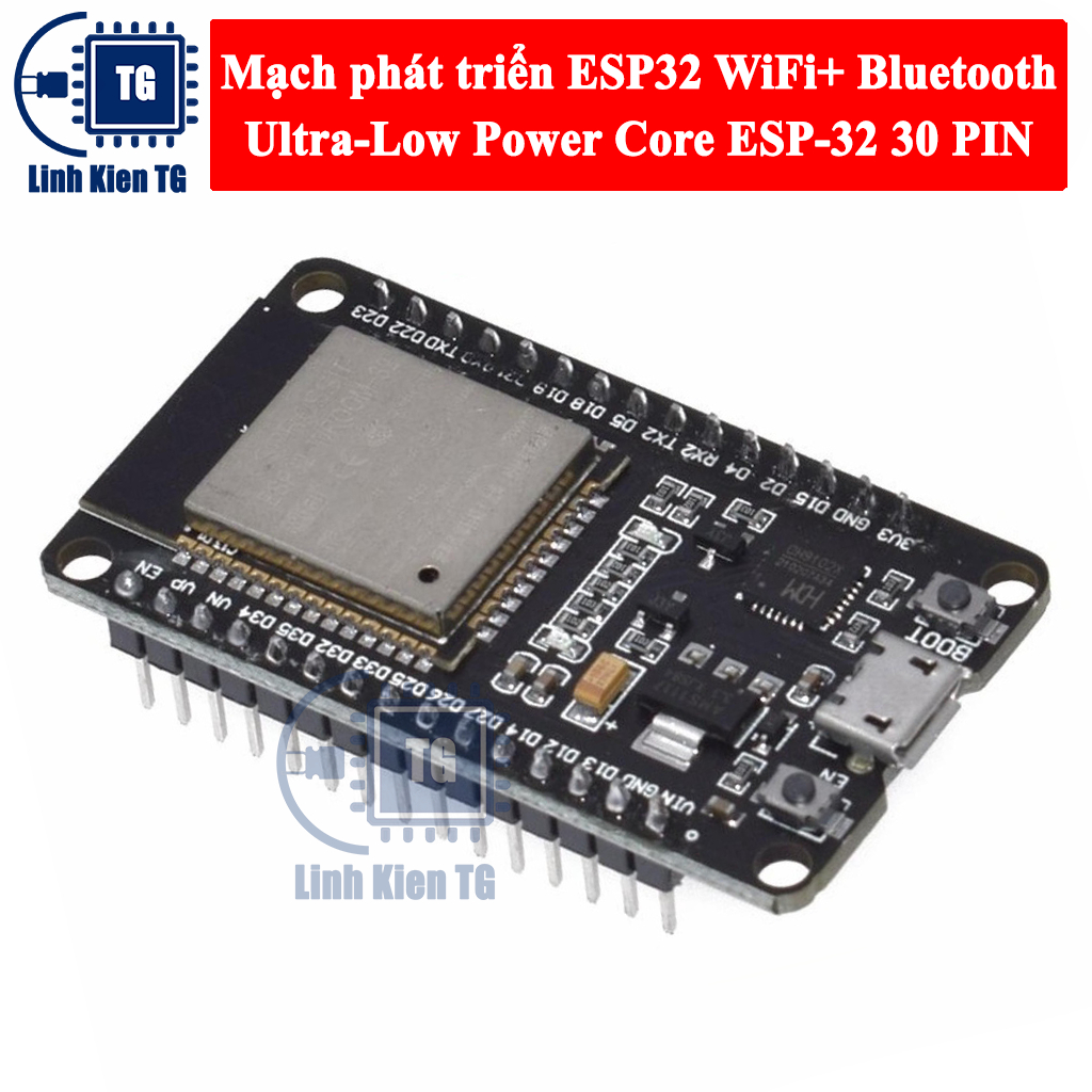 Bảng mạch phát triển ESP32 WiFi+ Bluetooth Ultra-Low Power Core ESP-32 ...