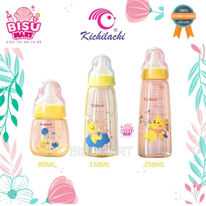 Bình sữa cổ hẹp PPSU cao cấp KICHI 80ml - 150ml - 250ml hình gấu | Shopee Việt Nam