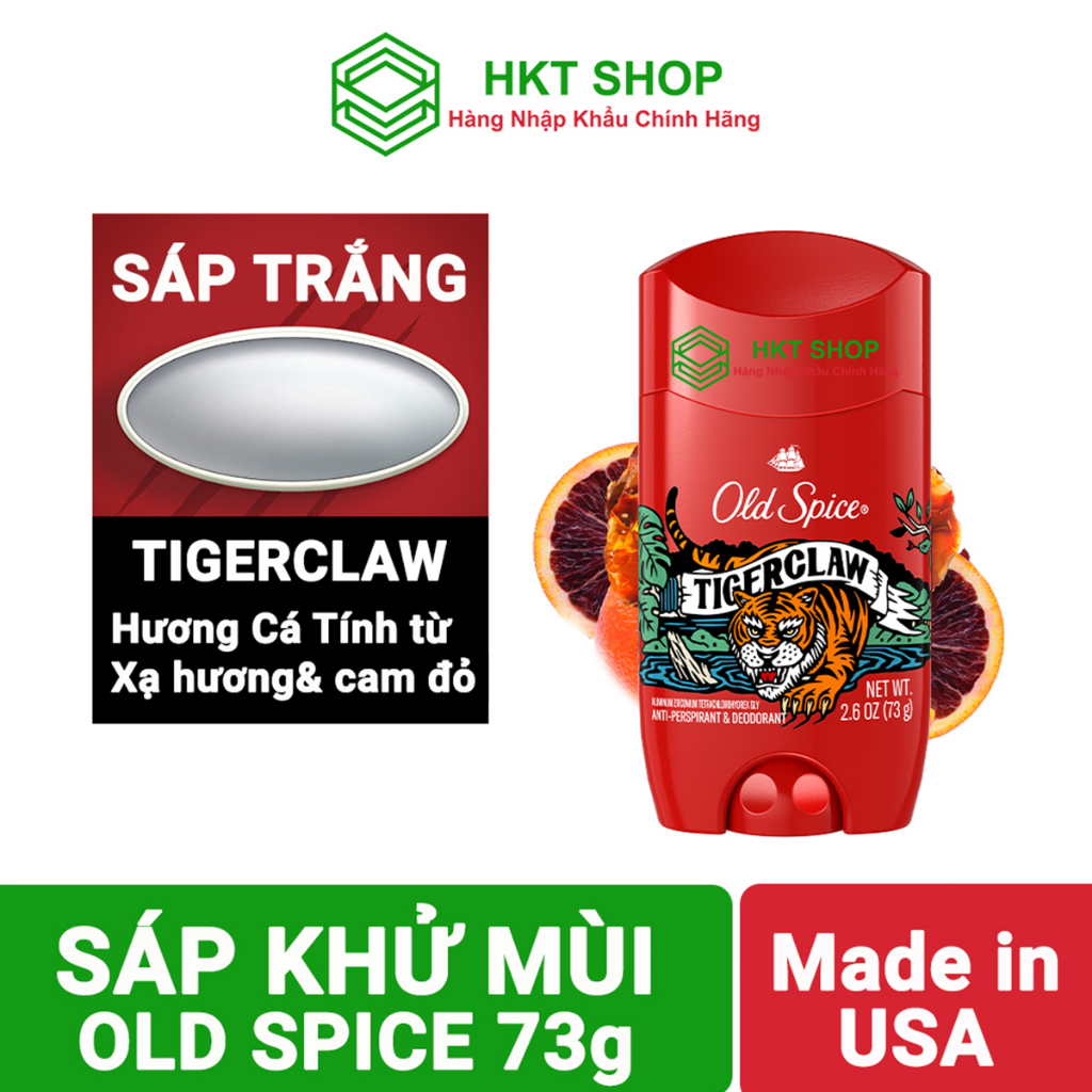 Lăn khử mùi Old Spice Tiger Claw 73g (sáp trắng)_ HKT Shop | Shopee ...