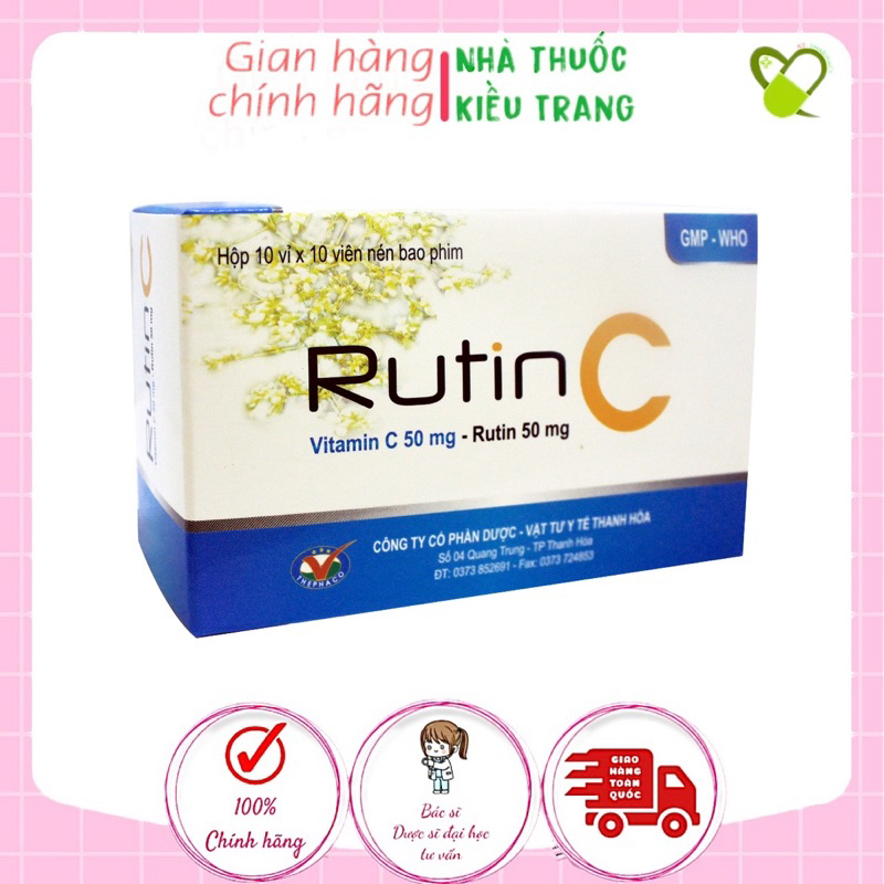 RUTIN C, Rutin Vitamin C. Hộp 100 viên | Shopee Việt Nam