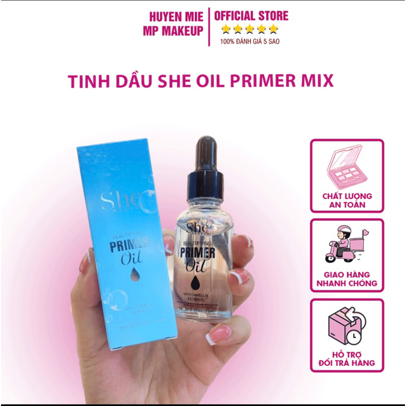 Tinh dầu She Oil Primer Mix trộn kem nền 25ml chuyên dùng pha nền ...