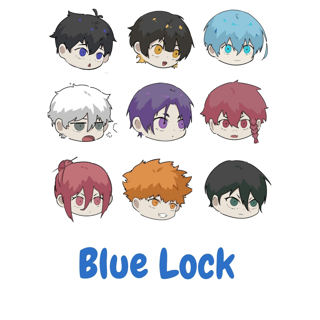 Sticker, hình dán artist Anime Blue Lock char Bachira, Nagi, Rin, Sae ...