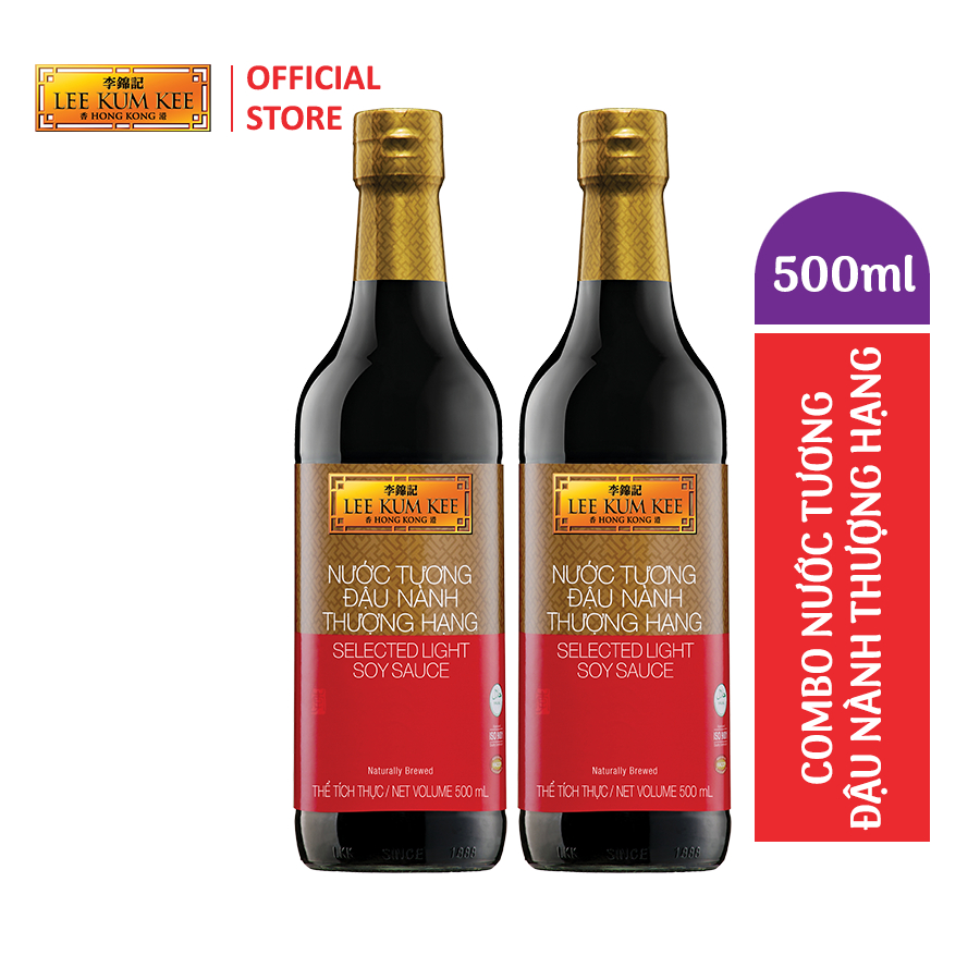 Combo 2 chai Nước tương đậu nành thượng hạng Lee Kum Kee Selected Light Soy Sauce 500ml | Shopee ...