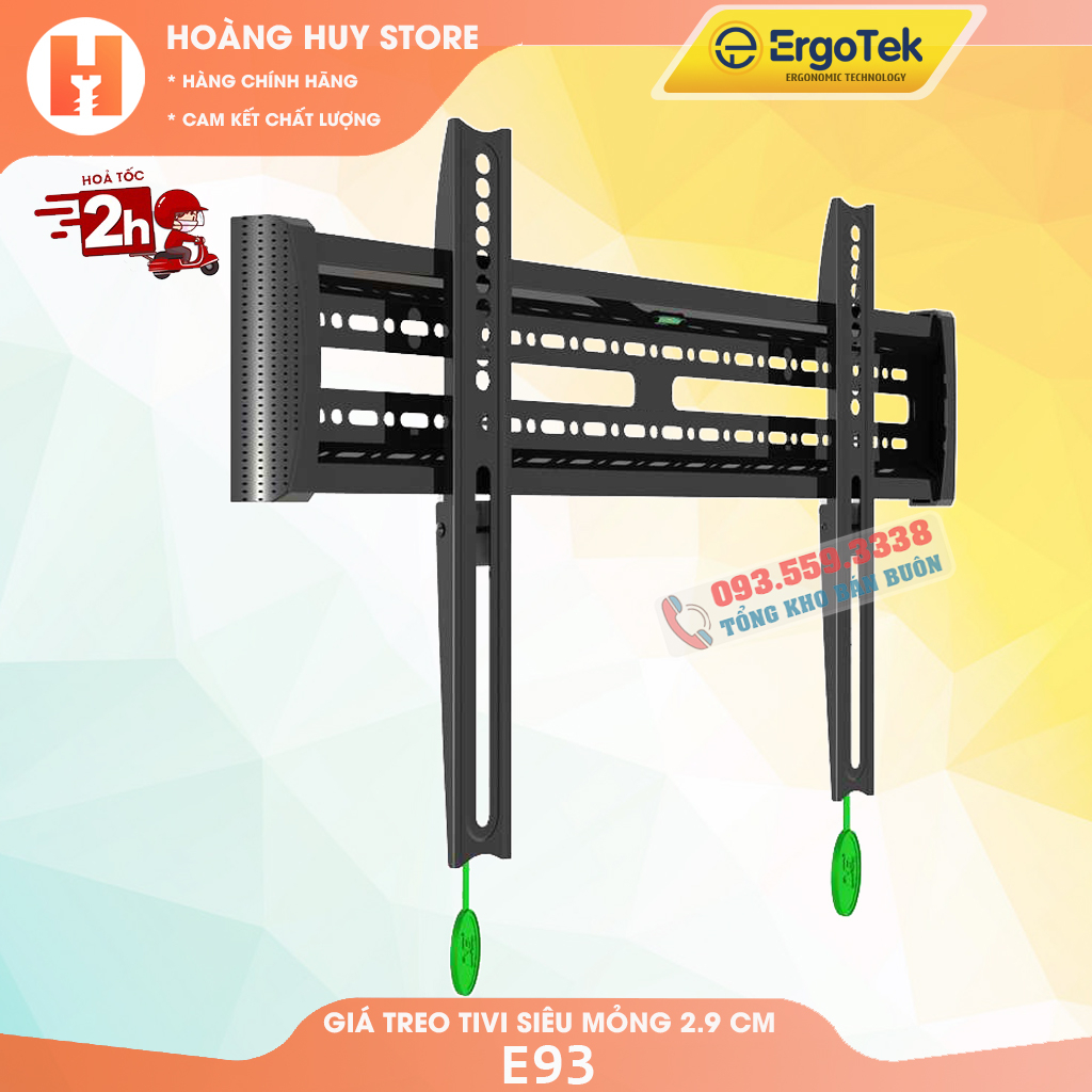 [ Giao Hàng Hỏa Tốc ] Giá Treo Tivi Siêu Mỏng 2.9 Cm ErgoTek E93 40 - 75 Inch - Khung Treo Tivi ...