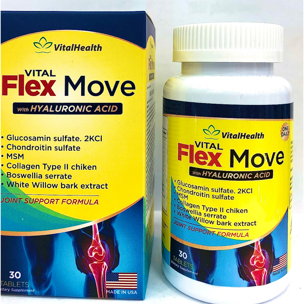 FLEX MOVE WITH HYALURONIC ACID - Viên Uống Bổ Khớp, Giúp Tái Tạo, Nuôi ...