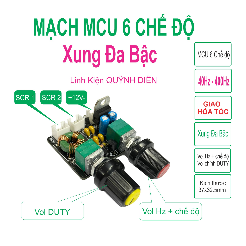 MCU Boar mạch 6 chế độ xung đa bậc lái SCR - Linh Kiện điện tử QUỲNH ...