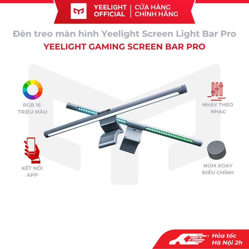 Đèn led Yeelight light Bar Pro treo màn hình RGB 16 triệu màu kết nối ...