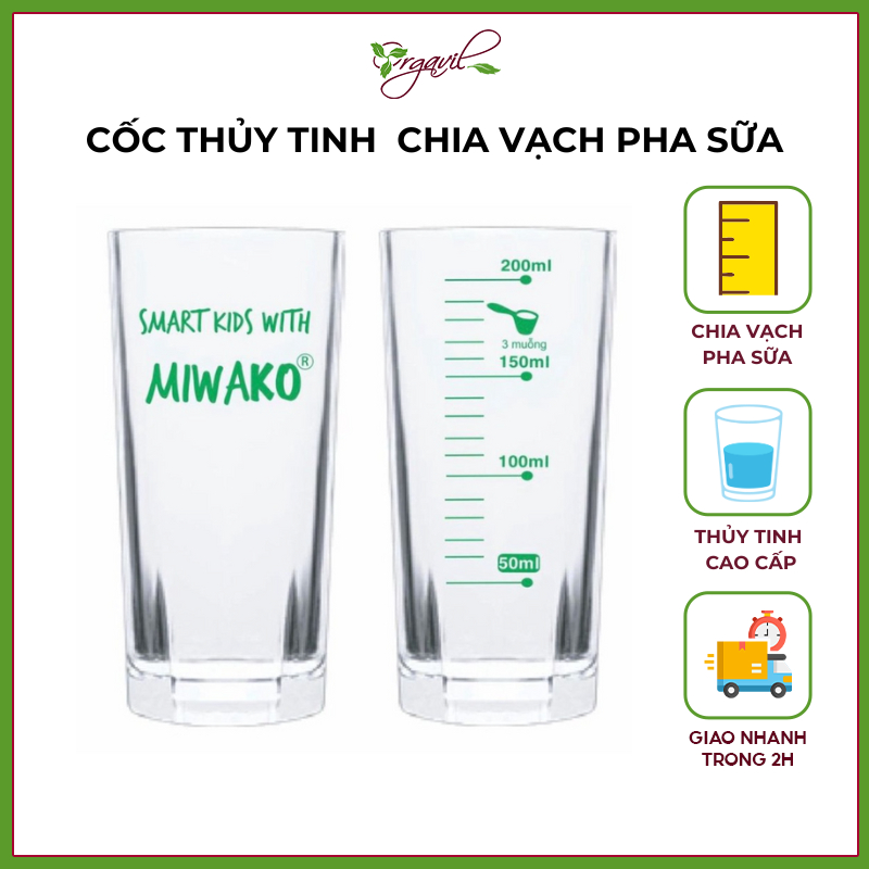 Cốc Chia Vạch Pha Sữa Bằng Thủy Tinh Cho Bé, Thiết Kế Riêng Thương Hiệu ...