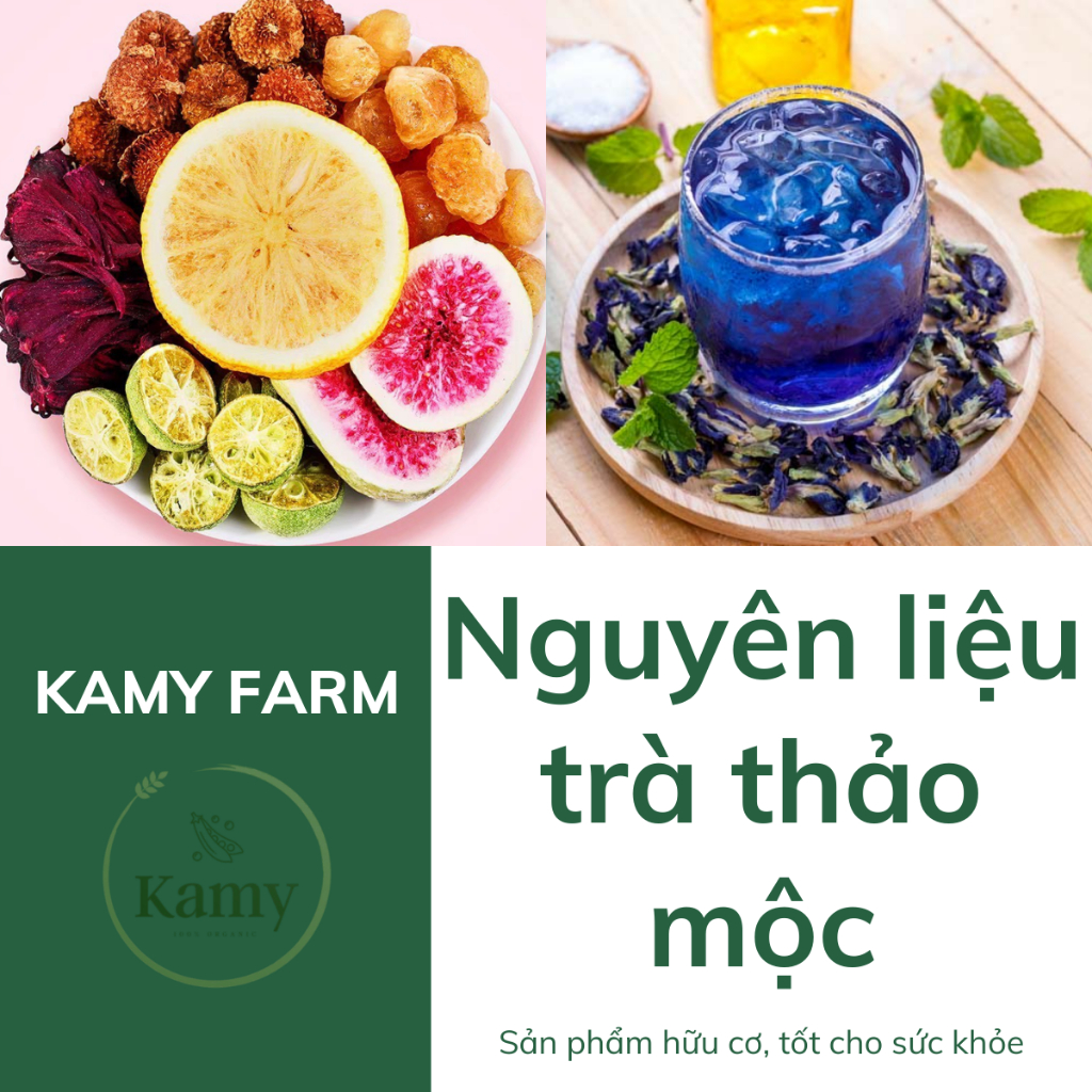 Combo hơn 20 nguyên liệu làm trà thảo mộc, trà hoa cúc, hoa đậu biết, trà nhài, cỏ ngọt, kỳ tử ...