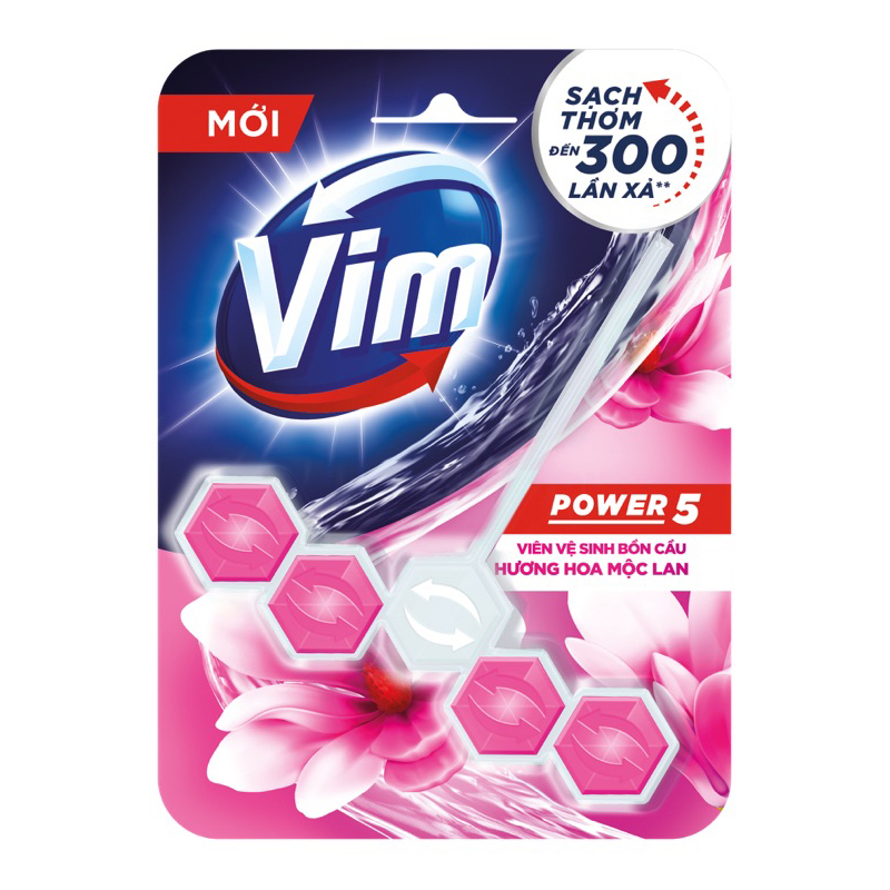 Viên Treo Bồn Cầu VIM POWER 5 Sạch Khuẩn Thơm Mát 55G | Shopee Việt Nam