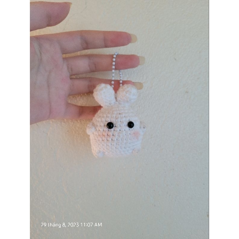 móc khóa thỏ len hanmade móc tay 100% | Shopee Việt Nam