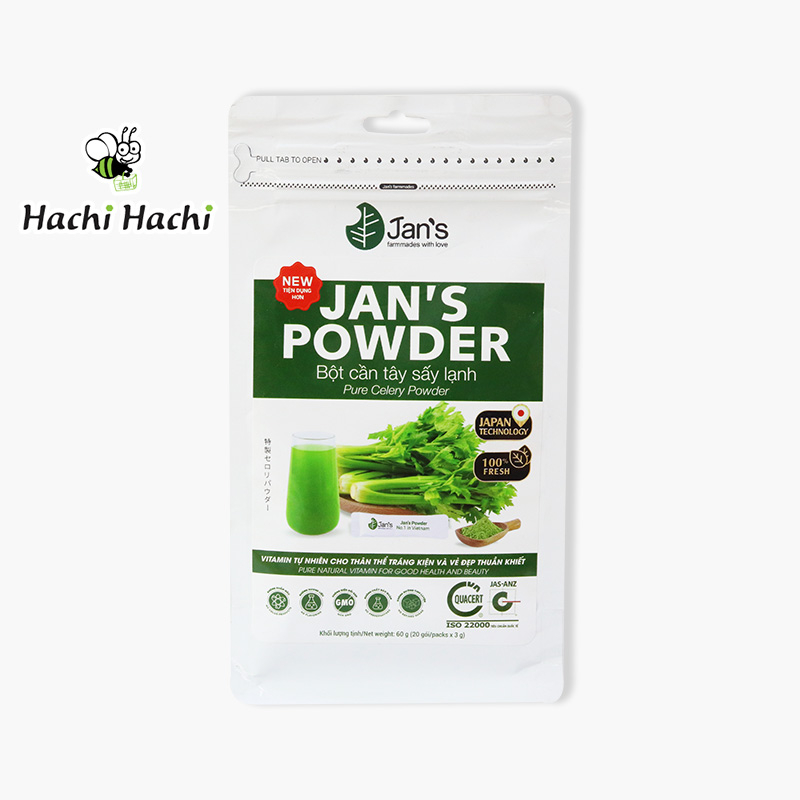 Bột cần tây sấy lạnh Jan's powder 60g (3g x 20 gói) - Hachi Hachi Japan Shop | Shopee Việt Nam