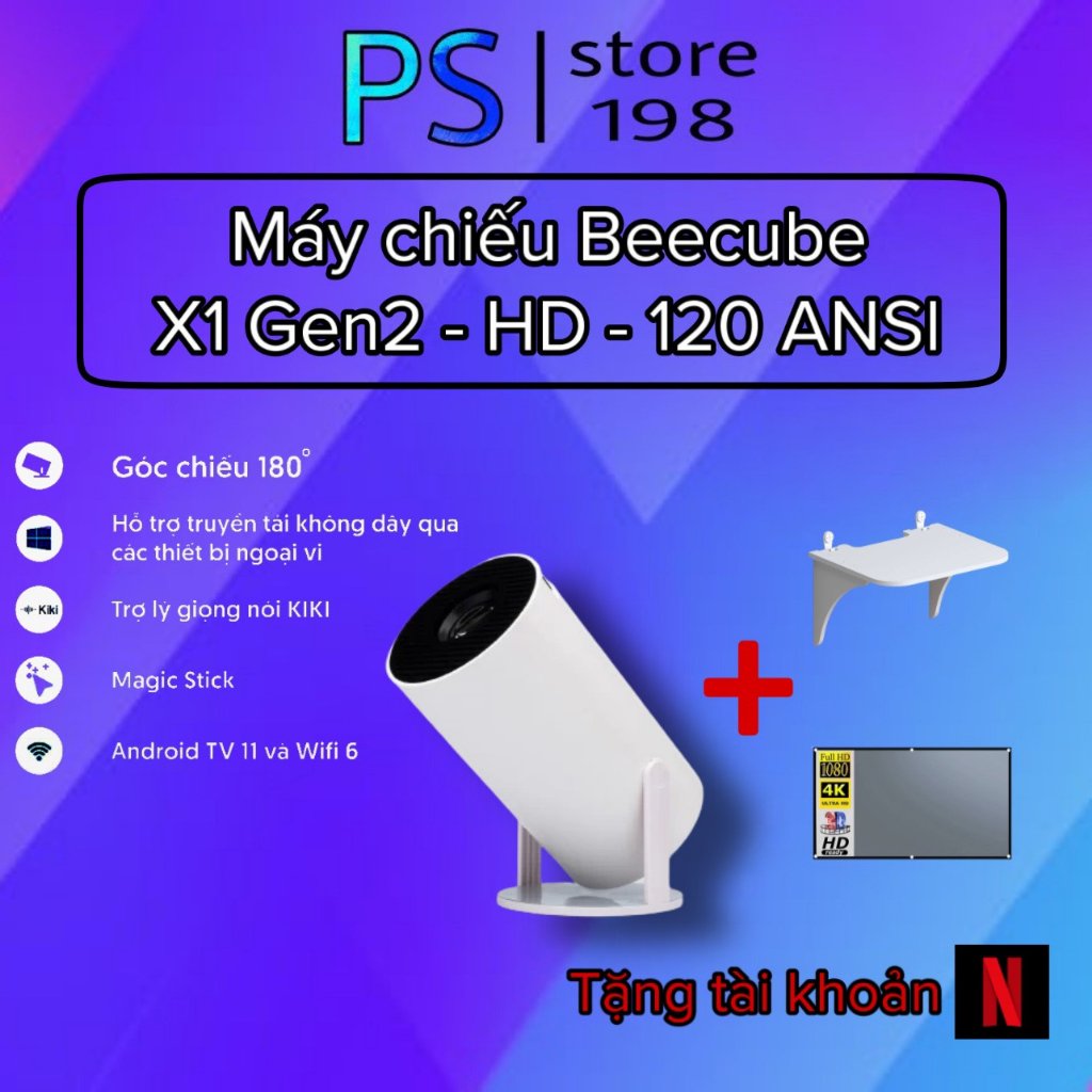 Máy chiếu phim Beecube x1 gen2 HD 720P - Chính Hãng | Shopee Việt Nam