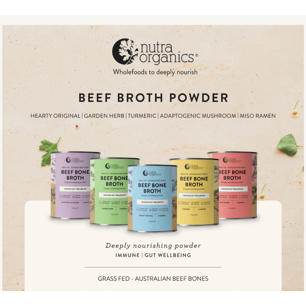 Bột nước hầm sấy khúc xạ nhiệt độ thấp Nutra Organics xuất xứ Úc Bone ...