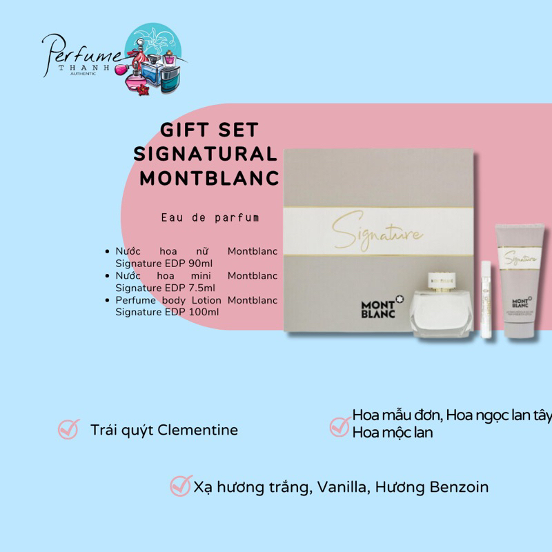 GIFT SET Nước hoa MONTBLANC SIGNATURE 90ml chính hãng | Shopee Việt Nam