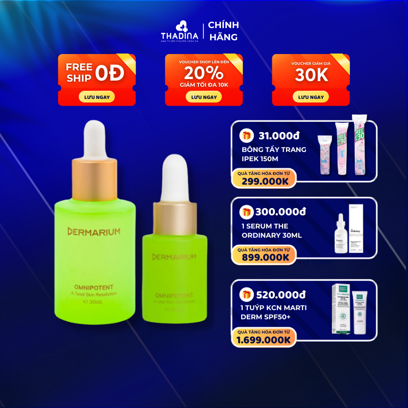 Serum Dermarium Omnipotent, tinh chất giảm thâm, phục Hồi Da, Chống Lão ...