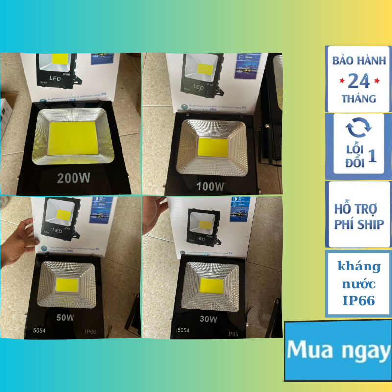 đèn pha led ngoài trời điện 220v trống nước 30w 50w 100w 150w 200w | Shopee Việt Nam