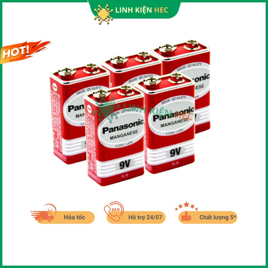 Pin Panasonic 9V chính hãng linh kiện hec | Shopee Việt Nam