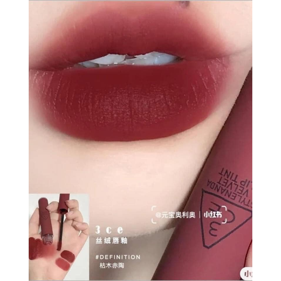 Son Kem Velvet Lip Tint 3CE Definition Mini | Shopee Việt Nam