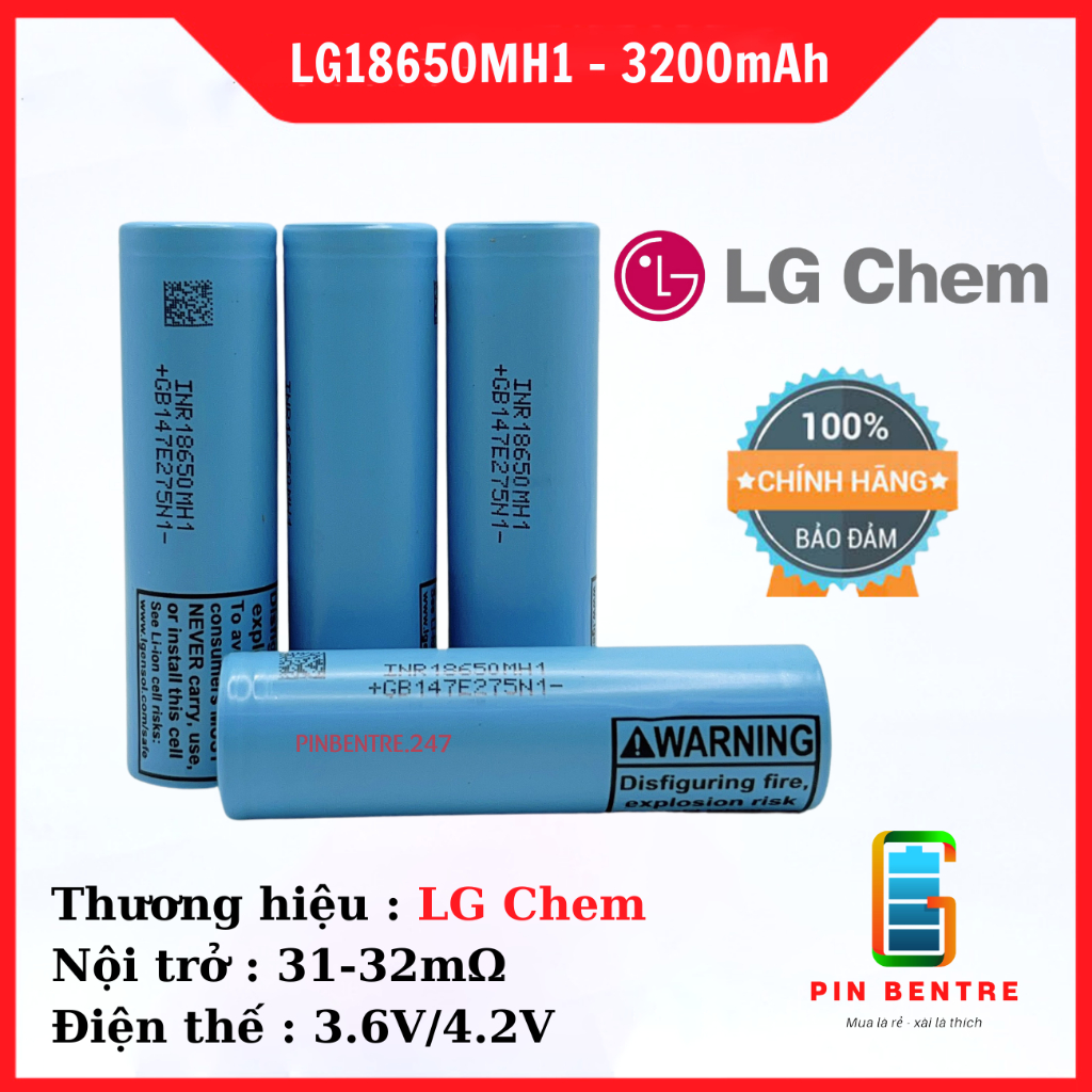 Cell Pin 18650 LG MH1 dung lượng 3200mAh xả 10A hàng mới chính hãng | Shopee Việt Nam
