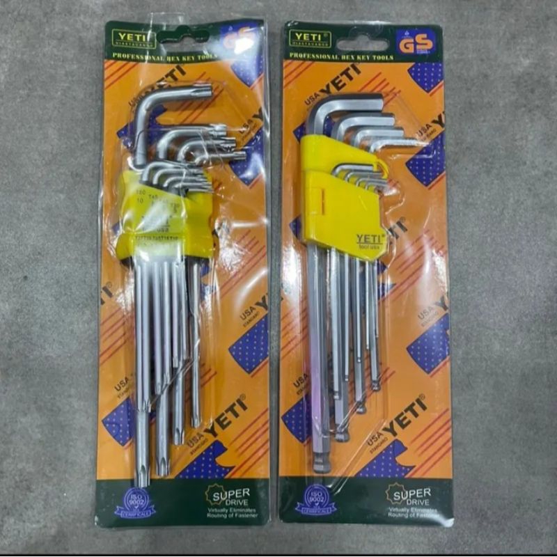 Bộ lục giác bi | bông Yeti USA thép Cr-v 9 cây 1.5-10mm | Shopee Việt Nam