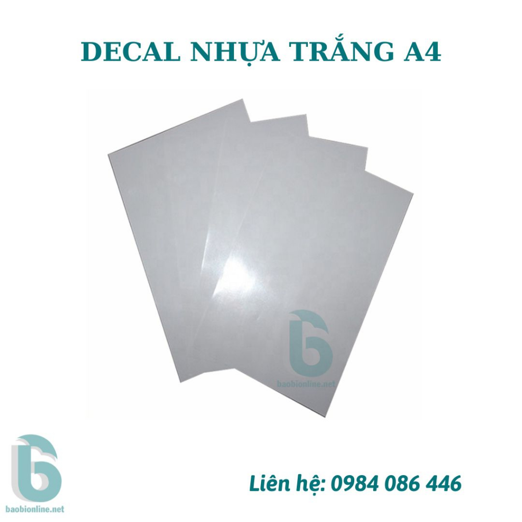 [DECAL A4] DECAL NHỰA TRẮNG A4 | DECAL NHỰA IN TRÊN MÁY LAZER, MỰC KHÔ ...