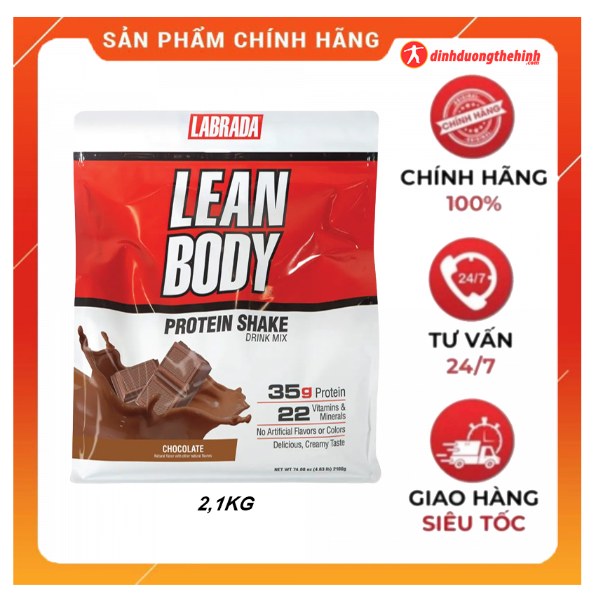 Labrada Lean Body 2.1kg 30 Servings Bữa ăn thay thế đầy đủ dinh dưỡng ...