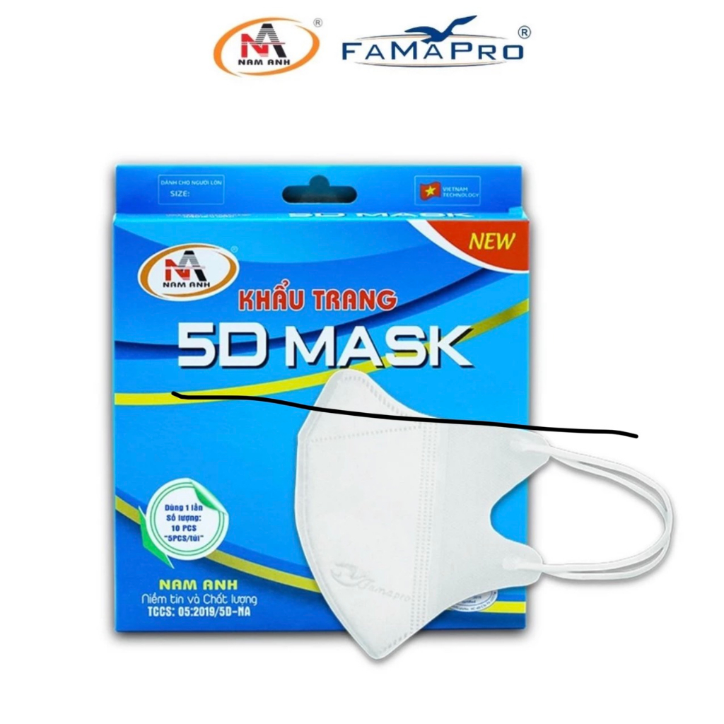 Khẩu trang 5d FAMAPRO sét 100c sét 50c hộp 10 chiếc | Shopee Việt Nam