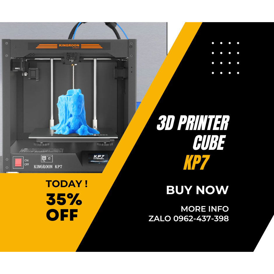 Máy in 3D dạng CUBE Kingroon KP7 chính hãng giá siêu rẻ | Shopee Việt Nam