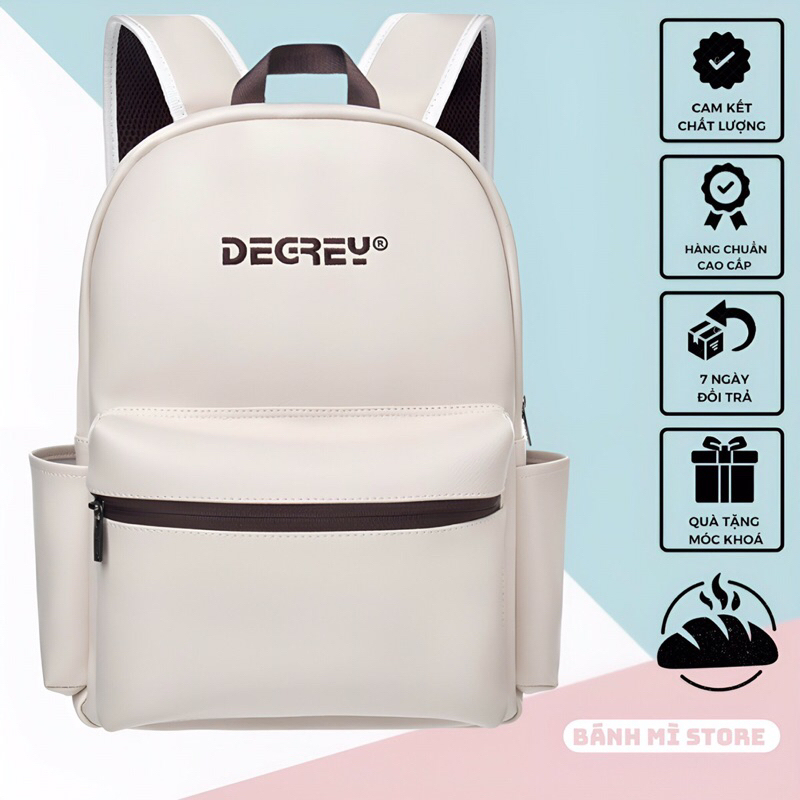 Balo Trà Sữa DG LEATHER Basic Backpack Chất Da Simili Cao Cấp Chống ...