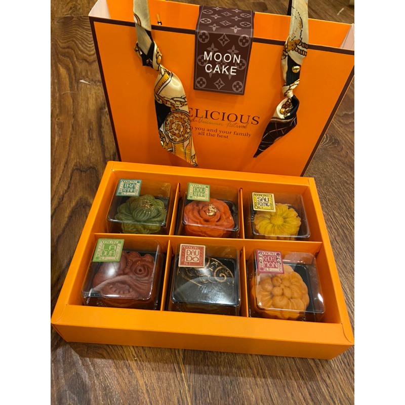 SET 6 bánh trung thu mini lục vị 75gr kèm hộp xịn xò | Shopee Việt Nam