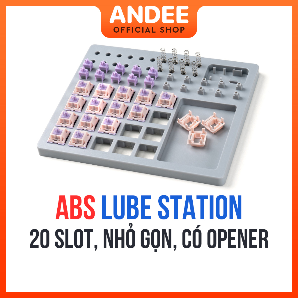 Lube Station khung hỗ trợ bôi trơn nhựa ABS 20 slot tích hợp sẵn opener ...