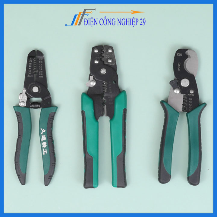 Kìm tuốt cắt uốn dây cáp kkvi đa chức năng tay cầm bằng cao su cho thợ ...