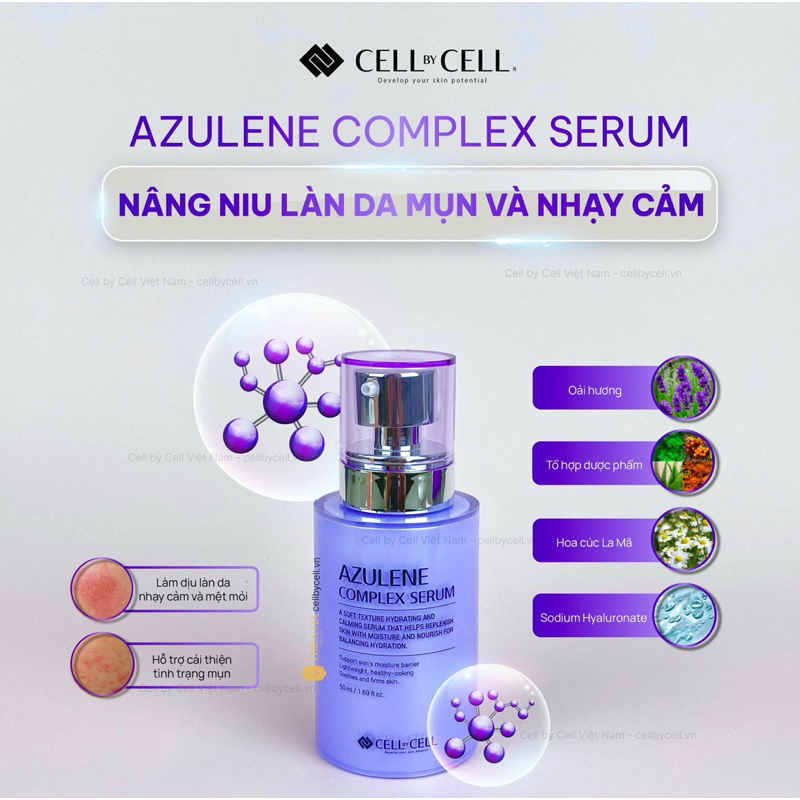 TINH CHẤT CHO DA DẦU MUN AZULENE COMPLEX SERUM CELL BY CELL CELLBYCELL ...