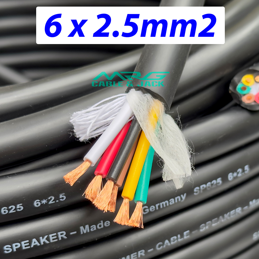 Dây loa 6 ruột đồng 6x2.5, giá 1met, cáp Speaker 6 lõi đồng kết nối tín ...