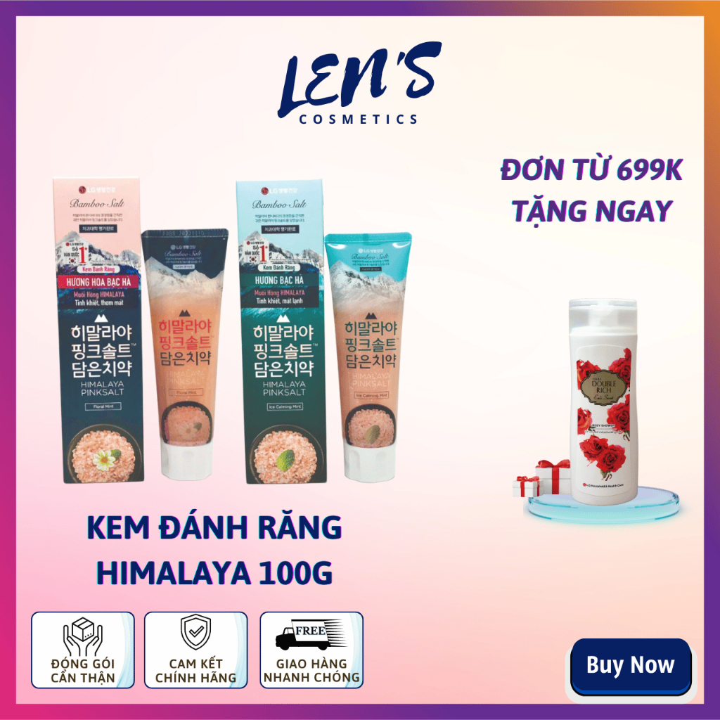 [TP HCM] Kem Đánh Răng Bamboo Himalaya Pink Salt Hàn Quốc - 3 mùi hương ...