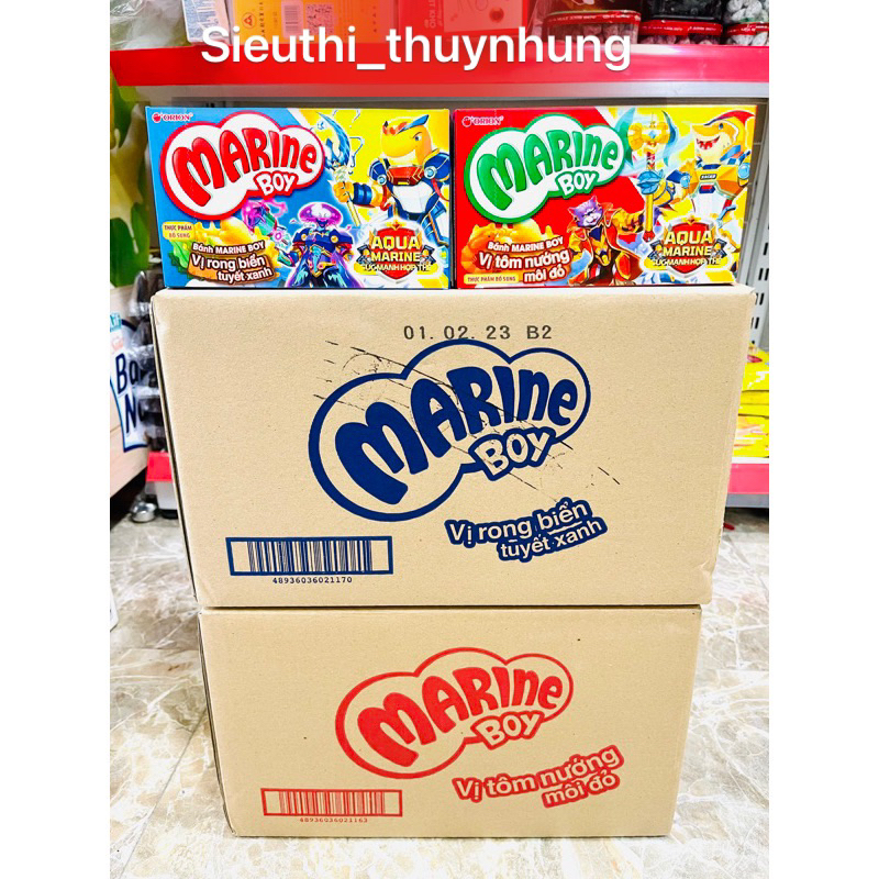1 Thùng Bánh Marine Boy (Bim Bim Cá) Đủ Vị Thùng 20 Hộp x 35g | Shopee ...