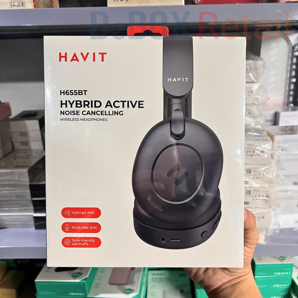 Tai Nghe Headphone Bluetooth HAVIT H655BT, BT 5.3, Chống Ồn Chủ Động ANC, Gamemode 0.06s, Nghe ...