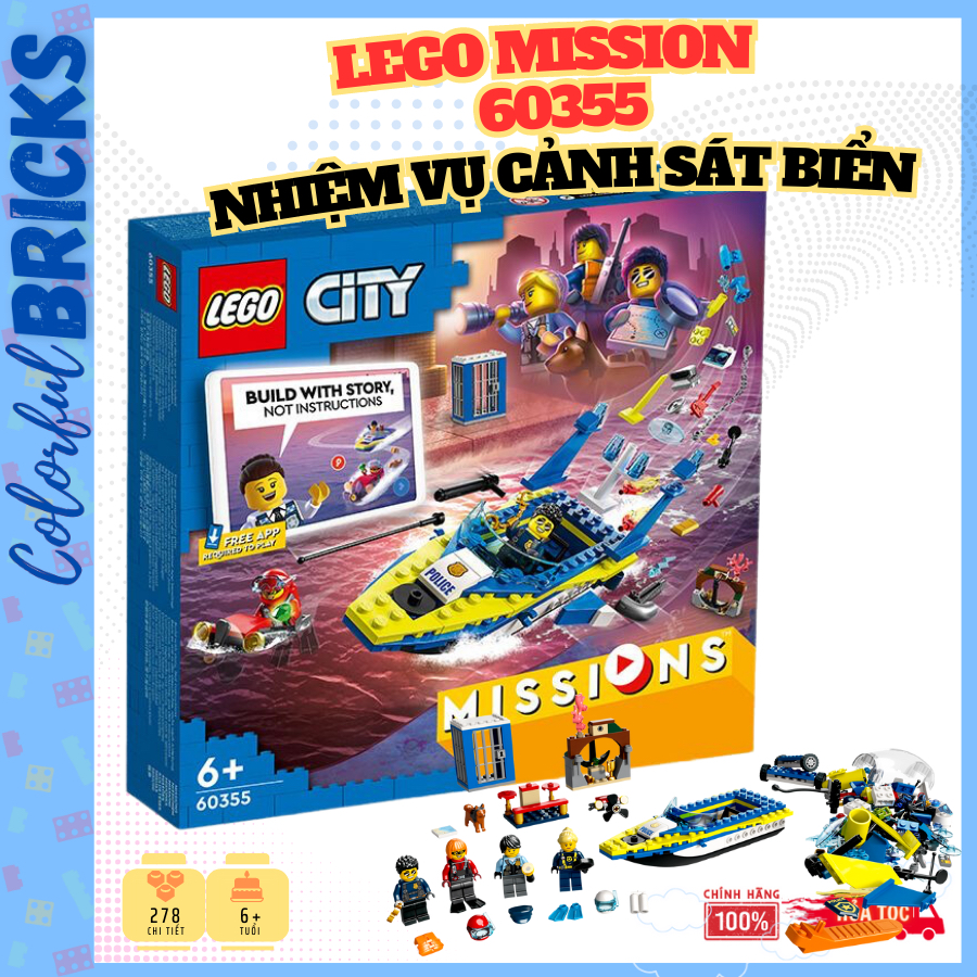 LEGO 60355 Nhiệm vụ Cảnh sát Biển (Water Police Detective Missions ...