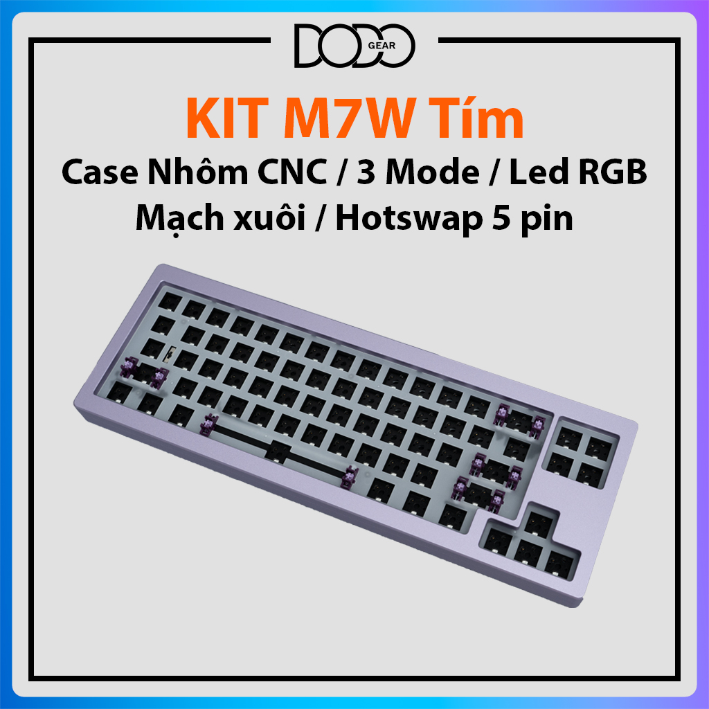 Bộ kit bàn phím cơ MonsGeek M1W M7W 3 mode vỏ nhôm CNC led RGB mạch ...