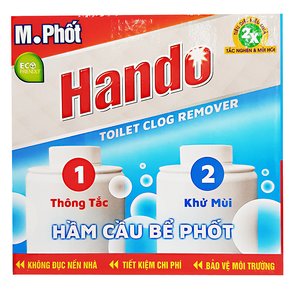 Bộ Thông tắc + Khử mùi hầm cầu M.phốt Hando 860g (2 chai) | Shopee Việt Nam