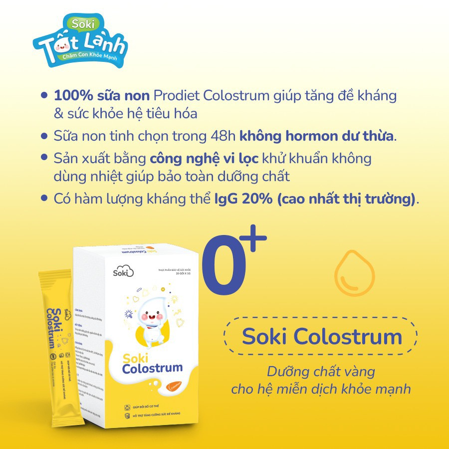 SOKI COLOSTRUM Giúp bồi bổ cơ thể, hỗ trợ tăng cường sức đề kháng hộp ...