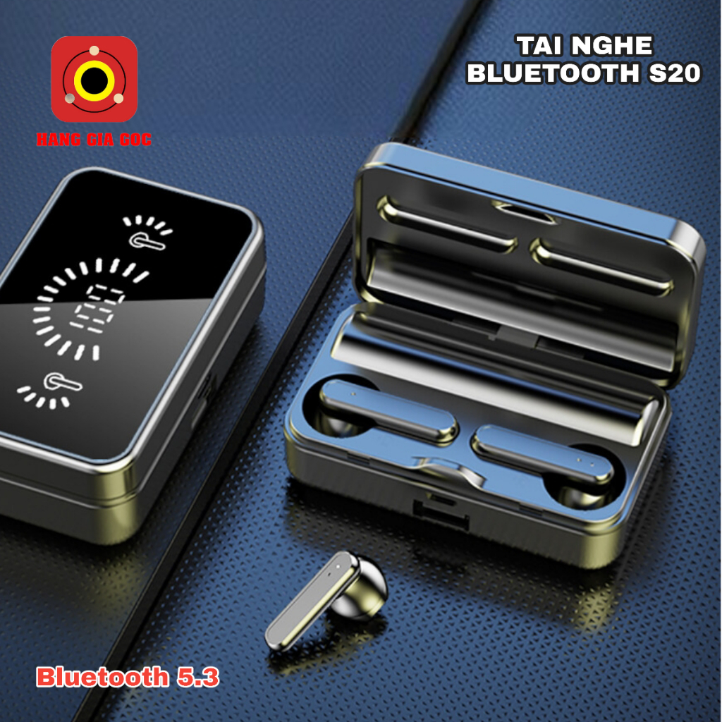 Tai Nghe Bluetooth S20 TWS Phiên Bản V5.3 Màn Hình LED, Hạn Chế Tiếng Ồn, Micro Đàm Thoại To Rõ ...