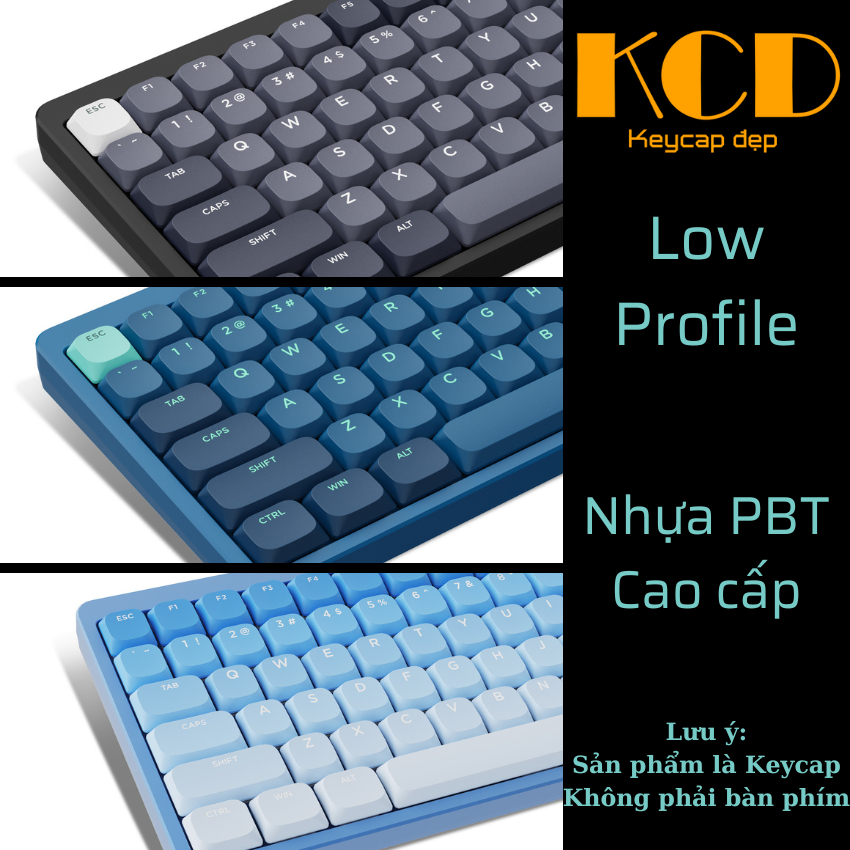 Keycap Low Profile, Double Shoot, chất liệu PBT cao cấp, thường dùng ...
