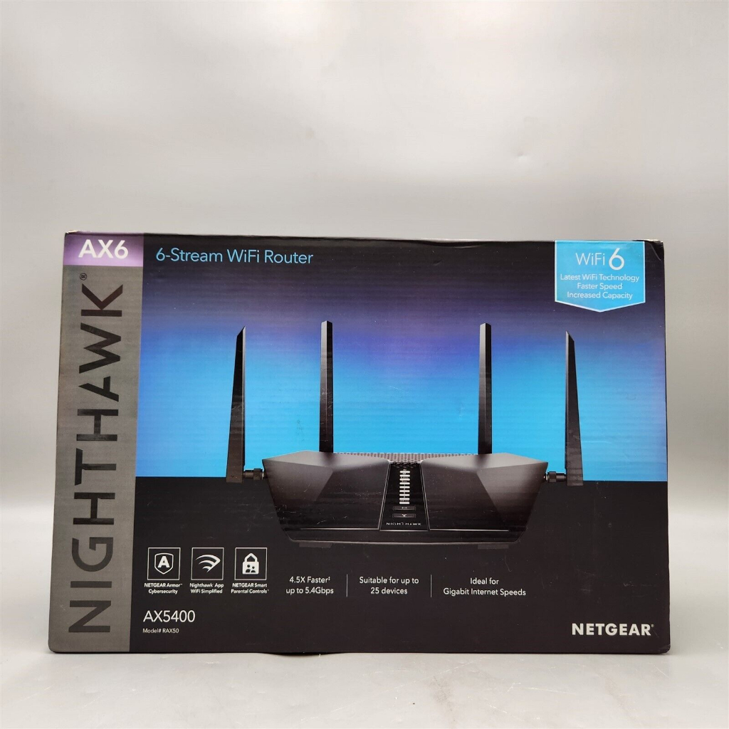 Bộ phát Wifi NETGEAR Nighthawk RAX50 AX5400 - AX6 - Wifi 6 - 6 Stream ...