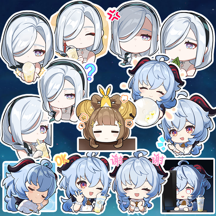 [HEYTEA x Genshin] Sticker Ganyu x Shenhe và Ayaka x Ayato Collab ...